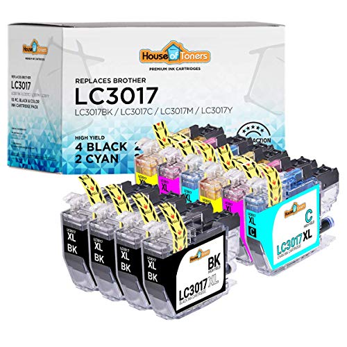 Houseoftoners Compatible Ink Cartridge Replacement for Brother LC3017 XL LC3017BK LC3017C LC3017M LC3017Y for MFC-J5330DW MFC-J6930DW (4B/2C/2M/2Y, 10PK)