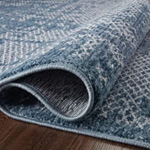 Loloi II Vance Collection VAN-01 Denim / Dove, Traditional 11'-6" x 15'-7" Area Rug