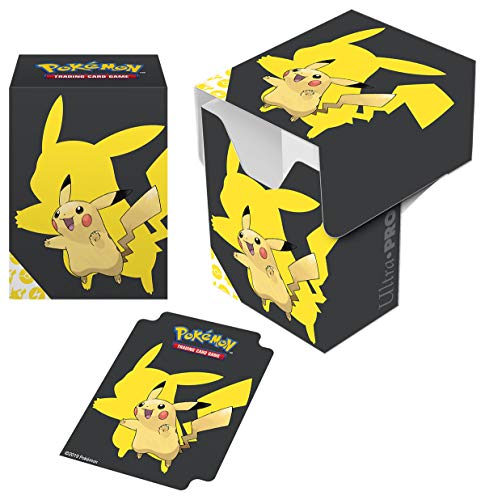 Ultra PRO - Pokémon Full View Deck Box Featuring Pikachu - Card Protector and Case for Collectible Trading Cards and Gaming Cards, Top Loading Card Protector