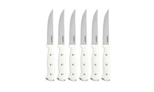 cuisinart triple rivet steak knife set, white (6-piece)