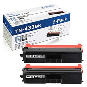 maxcolor 2 pack black tn433bk toner compatible tn433 tn433 high yield toner cartridge replacement for brother hll8360cdw l8260cdw dcpl8410cdw mfcl8610cdw l8690cdw l8900cdw l9570cdwt l9570cdw printer.