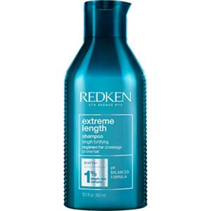 redken extreme length shampoo | for hair growth | prevents breakage & strengthens hair | infused with biotin | 10.1 fl oz (pack of 1)