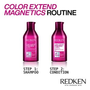 Redken Color Extend Magnetics Shampoo | For Color-Treated Hair | Gently Cleanses & Protects Color | With Amino Acid | Sulfate-Free | 10.1 Fl Oz (Pack of 1)