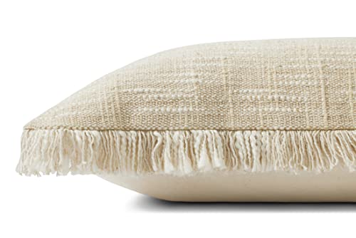 Loloi Angela Rose x Bella Collection Sand/Natural, 18'' x 18'' Cover Only Pillow