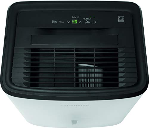 Frigidaire FFAD5033W1 Dehumidifier, High Humidity 50 Pint Capacity with a Easy-to-Clean Washable Filter and Custom Humidity Control for maximized comfort, in White