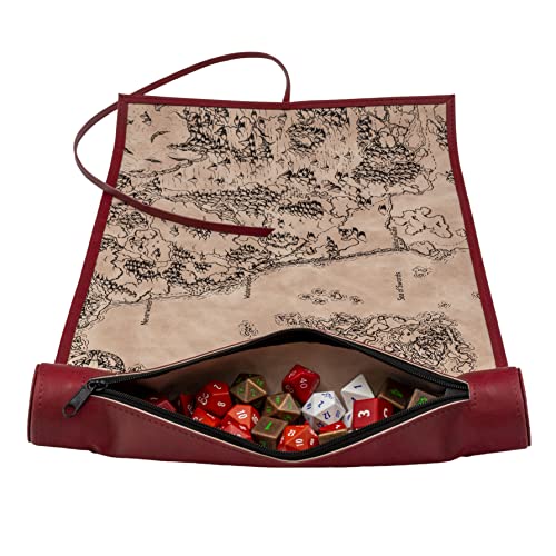 Ultra PRO - Dungeons & Dragons Dice Scroll Map Sword Coast, The Ultimate Playmat and Dice Bag Built in One for Easy Access and Ultimate Playability, Great for RPG Games, D&D, MTG