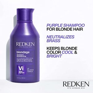 Redken Color Extend Blondage Color Depositing Purple Shampoo | For Blonde Hair | Neutralizes Brassy Tones In Blonde Hair | With Salicylic Acid | 10.1 Fl Oz (Pack of 1)