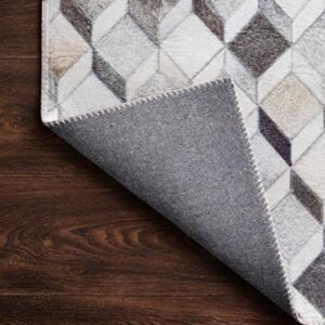 Loloi II Maddox Collection MAD-02 Grey/Mocha, Contemporary 5'-0" x 7'-6" Area Rug