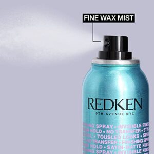 REDKEN Spray Wax Invisible Texture Mist | For All Hair Types | High Impact Finishing Spray-Wax | Adds Volumizing Body & Dimension With A Satin-Matte Finish | Medium Control | 5.5 Oz