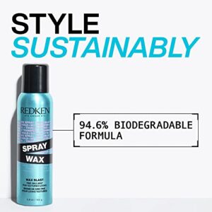 REDKEN Spray Wax Invisible Texture Mist | For All Hair Types | High Impact Finishing Spray-Wax | Adds Volumizing Body & Dimension With A Satin-Matte Finish | Medium Control | 5.5 Oz