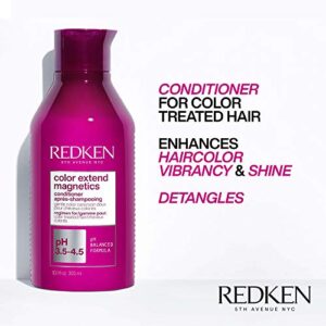 Redken Color Extend Magnetics Conditioner | For Color Treated Hair | Protects Color & Adds Shine | With Amino Acid | Sulfate-Free | 10.1 Fl Oz (Pack of 1)