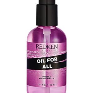 Redken Oil for All Heat Protectant and Anti Frizz Multi Benefit Hair Oil, 3.4 Fl Oz (Pack of 1)