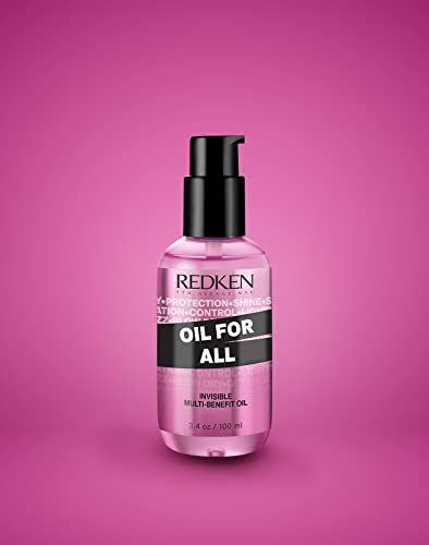 Redken Oil for All Heat Protectant and Anti Frizz Multi Benefit Hair Oil, 3.4 Fl Oz (Pack of 1)