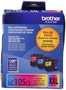 brother international lc1053pks 3 pack lc105c m y