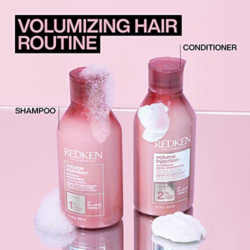 Redken Volume Injection Conditioner | Hair Volumizer For Fine Hair | Detangling and Volumizing | 10.1 Oz