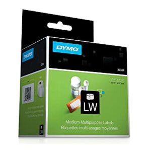 Dymo 30334 Labelwriter Address Labels, 1 1/4 X 2 1/4, White, 1000 Labels/Roll