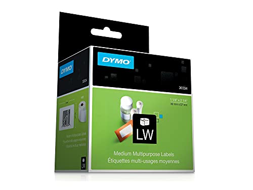 Dymo 30334 Labelwriter Address Labels, 1 1/4 X 2 1/4, White, 1000 Labels/Roll