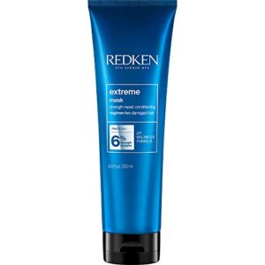 redken extreme mask | hair mask for damaged, brittle hair | fortifies & strengthens distressed hair | 8.5 fl. oz. (pack of 1)