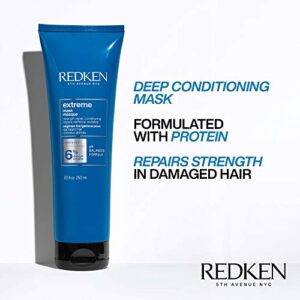 Redken Extreme Mask | Hair Mask for Damaged, Brittle Hair | Fortifies & Strengthens Distressed Hair | 8.5 Fl. Oz. (Pack of 1)