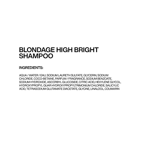 Redken Blondage High Bright Shampoo  | Brightens and Lightens Color-Treated and Natural Blonde Hair Instantly | Infused with Vitamin C | 10.1 Fl Oz