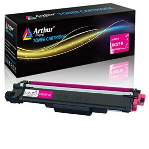 arthur imaging with chip compatible toner cartridge replacement for brother tn227 (magenta, 1 pack) (tn227m)