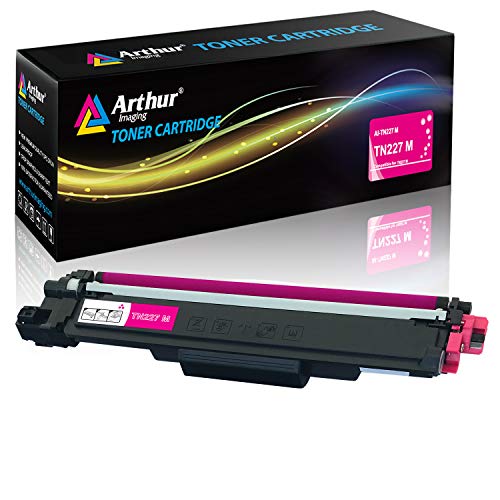 Arthur Imaging with CHIP Compatible Toner Cartridge Replacement for Brother Tn227 (Magenta, 1 Pack) (TN227M)