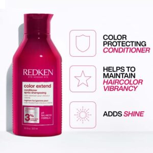 Redken Color Extend Conditioner | For Color-Treated Hair | Detangles & Smooths Hair While Protecting Color From Fading | 10.1 Fl Oz (Pack of 1)