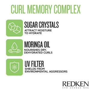 Redken Curvaceous Curl Refiner Cream | For Curly Hair | Curl Defining Primer That Helps Control Frizz | With Moringa Oil | 8.5 Fl Oz