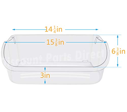 240356402 Clear Refrigerator Door Bin Side Shelf For Electrolux and Frigidaire, Upper Slot Replacement Shelf, Gallon Size - Replaces AP2549958, 240430312, 240356416, 240356407, and more