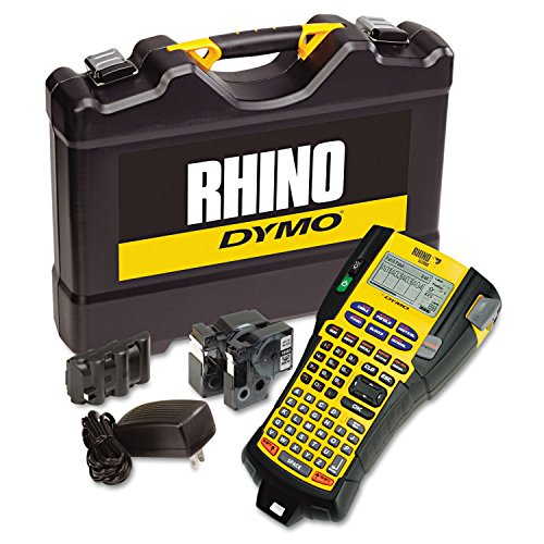 DYMO 1756589 Rhino 5200 Industrial Label Maker Kit, 5 Lines, 4 9/10W X 9 1/5D X 2 1/2H