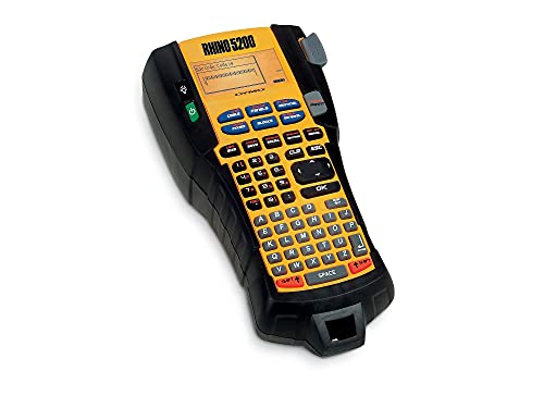 DYMO 1756589 Rhino 5200 Industrial Label Maker Kit, 5 Lines, 4 9/10W X 9 1/5D X 2 1/2H