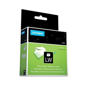 dymo 30330 labelwriter return address labels, 3/4 x 2, white, 500 labels/roll