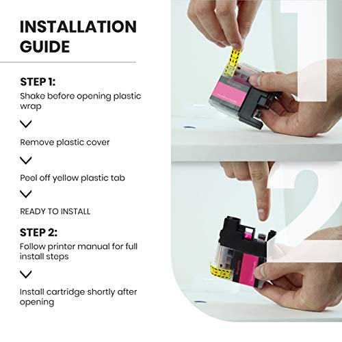 YoYoInk Compatible Printer Ink Cartridges Replacement for Brother LC-107 / LC-105 XXL Extra High Yield (4 Black, 2 Cyan, 2 Magenta, 2 Yellow; 10 Pack)