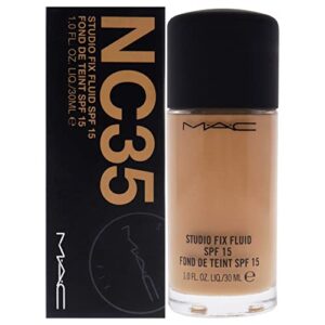 mac studio fix fluid spf 15 – nc35 foundation women 1 oz