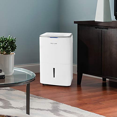 Frigidaire FGAC5044W1 Dehumidifier, High Humidity 50 Pint Capacity with Wi-Fi Connected, Built-In Air Ionizer to maximize your comfort, Easy-to-Clean Washable Filter, in White