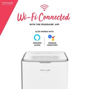 Frigidaire FGAC5044W1 Dehumidifier, High Humidity 50 Pint Capacity with Wi-Fi Connected, Built-In Air Ionizer to maximize your comfort, Easy-to-Clean Washable Filter, in White