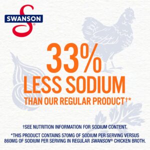 Swanson Natural Goodness 33% Less Sodium Chicken Broth, 32 oz Carton