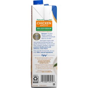 Swanson Natural Goodness 33% Less Sodium Chicken Broth, 32 oz Carton