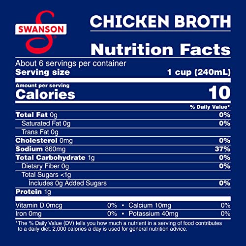 Swanson 100% Natural, Gluten-Free Chicken Broth, 48 Oz Carton