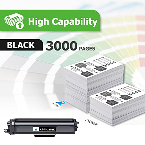 Aztech Compatible TN227BK TN-227BK Toner: Cartridge Replacement for Brother TN227 TN227BK TN223BK TN-223BK MFC-L3750CDW MFC-L3770CDW HL-L3290CDW HL-L3270CDW HL-L3230CDW L3210CW Printer (Black, 1-Pack)