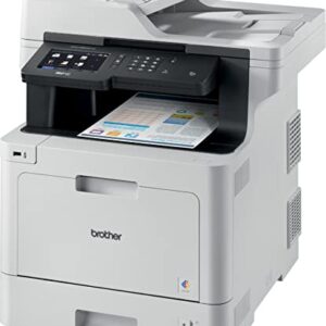 Brother Color MFC-L8900CDW Wireless All-in-One Laser Printer for Home Office - Print Copy Scan Fax - 33 ppm, 2400 x 600 dpi, 5" Touchscreen LCD, Duplex Printing, 70-Sheet ADF, NFC, Ethernet