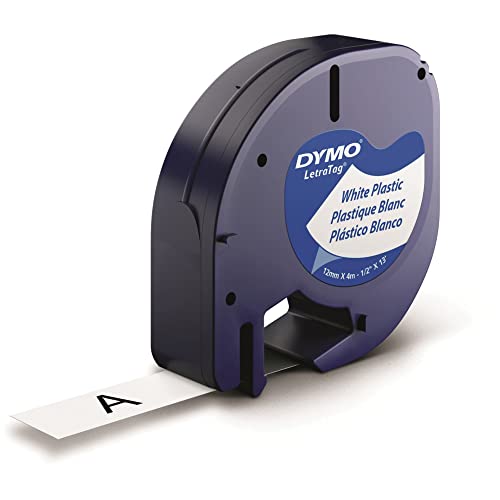 DYMO® LetraTag Labelmaker Plastic Labeling Tape, 1/2" x 13', White, Pack Of 6 Rolls