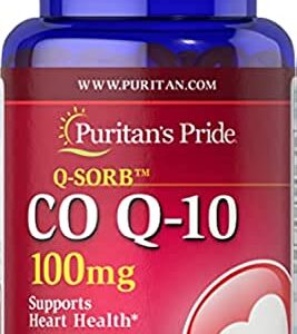 Q-Sorb CoQ10 100mg, Supports Heart Health, 60 Rapid Release Softgels by Puritan's Pride, 60 ct