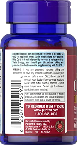 Q-Sorb CoQ10 100mg, Supports Heart Health, 60 Rapid Release Softgels by Puritan's Pride, 60 ct