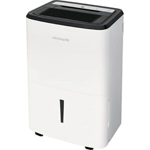 Frigidaire FFAP5033W1 Dehumidifier, High Humidity 50 Pint Capacity with Built-In Pump and a Easy-to-Clean Washable Filter, in White