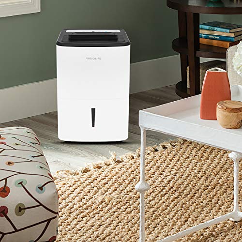 Frigidaire FFAP5033W1 Dehumidifier, High Humidity 50 Pint Capacity with Built-In Pump and a Easy-to-Clean Washable Filter, in White