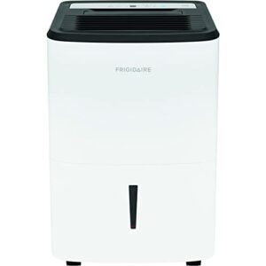 Frigidaire FFAP5033W1 Dehumidifier, High Humidity 50 Pint Capacity with Built-In Pump and a Easy-to-Clean Washable Filter, in White