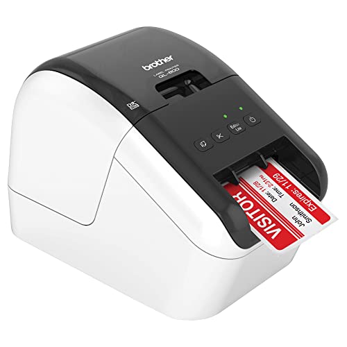 Brother QL-800 Professional Label Printer - Wired USB Connectivity - Black and Red Printing, 2.4" Wide, 300 x 300 dpi, 93 Labels Per Minute, Automatic Cutter, Postage and Barcode Printer