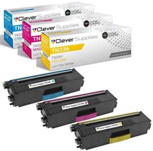 cs compatible toner cartridge replacement for brother tn336 tn-336 tn336c tn336m tn336y hl-l8250 l8350 l8350cdwt l8250cdn l8350cdw mfc-l8600 l8850 l8600cdw l8850cdw 3 color set