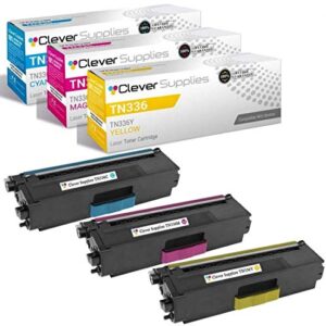 CS Compatible Toner Cartridge Replacement for Brother TN336 TN-336 TN336C TN336M TN336Y HL-L8250 L8350 L8350CDWT L8250CDN L8350CDW MFC-L8600 L8850 L8600CDW L8850CDW 3 Color Set